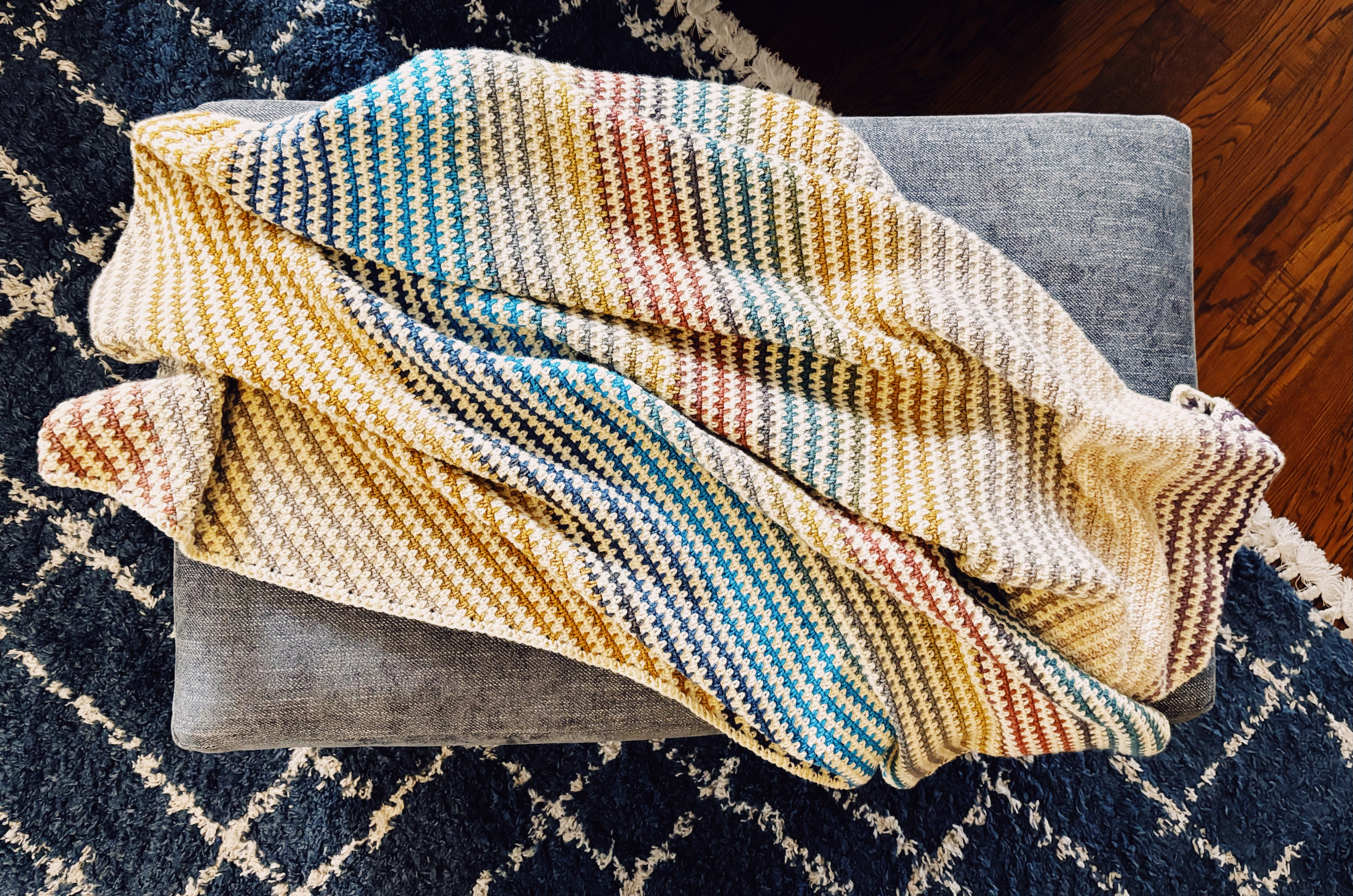 Striped Corner to Corner Crochet Blanket Pattern | The Penny – I Can ...