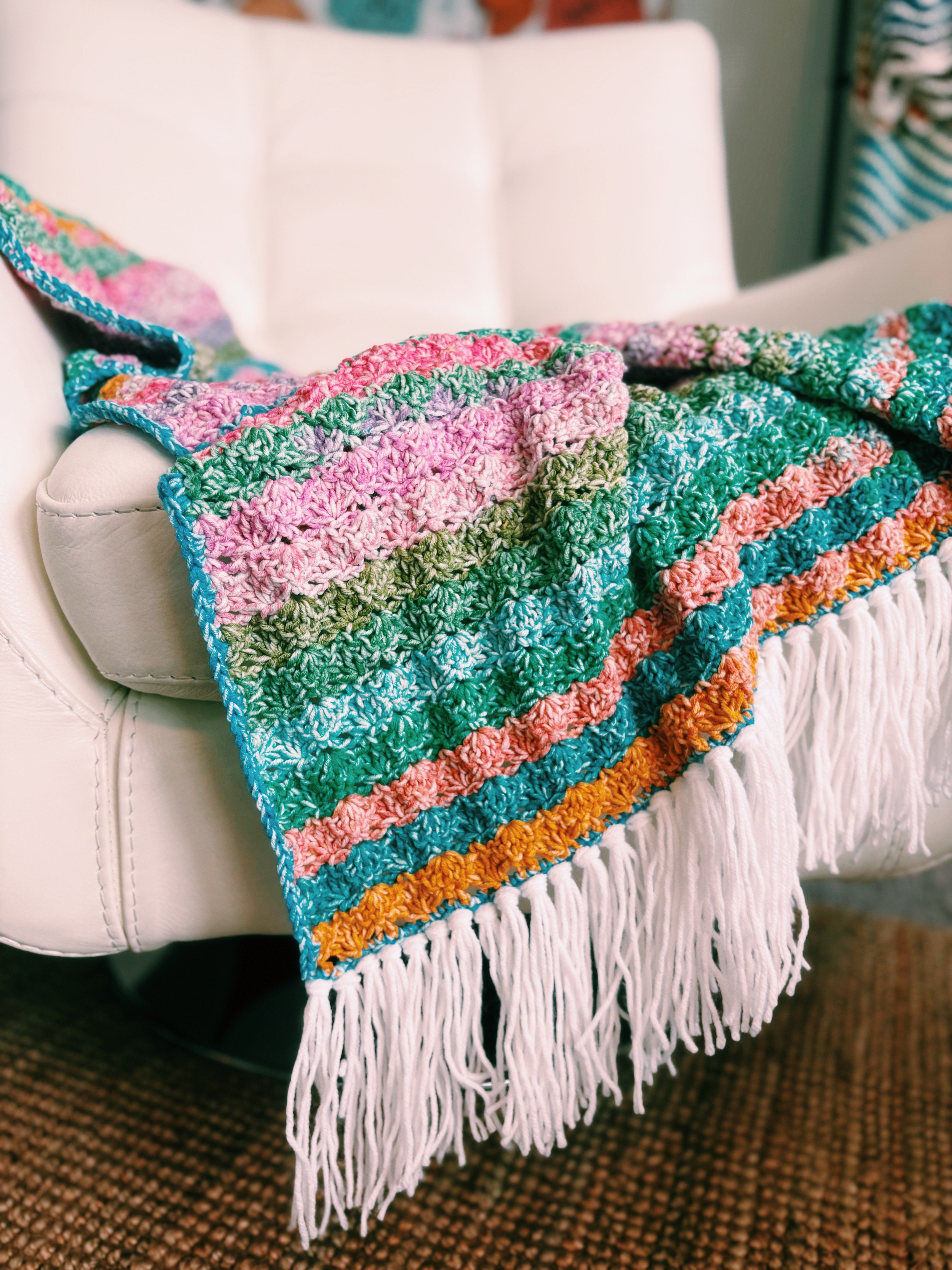 Shell Stitch Crochet Blanket Pattern – The Felicity – I Can Crochet That