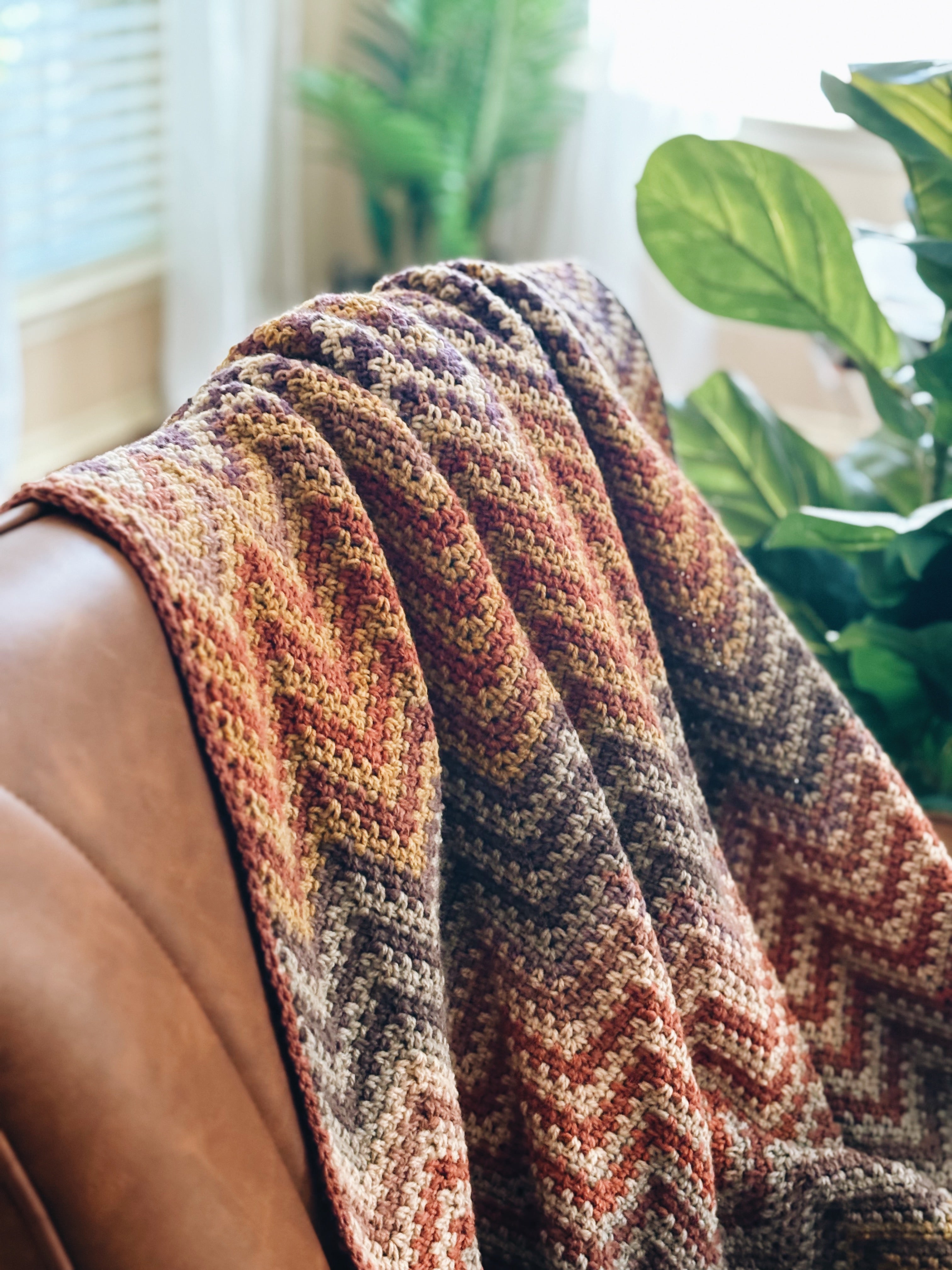 Crochet Ripple Moss Stitch Blanket – I Can Crochet That