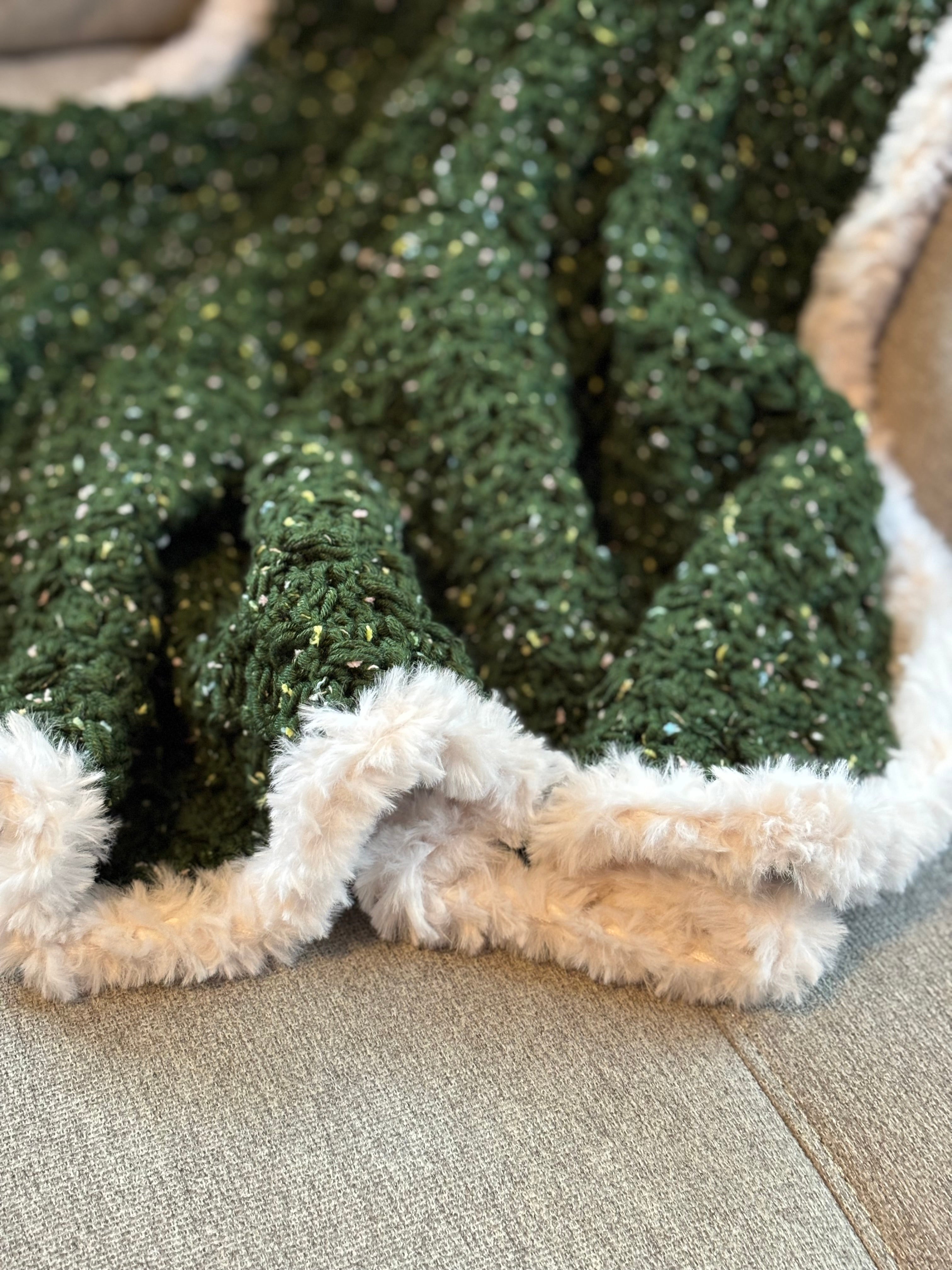 Crochet Blanket Pattern with Faux Fur Edge | Holiday Blanket | The Pal ...