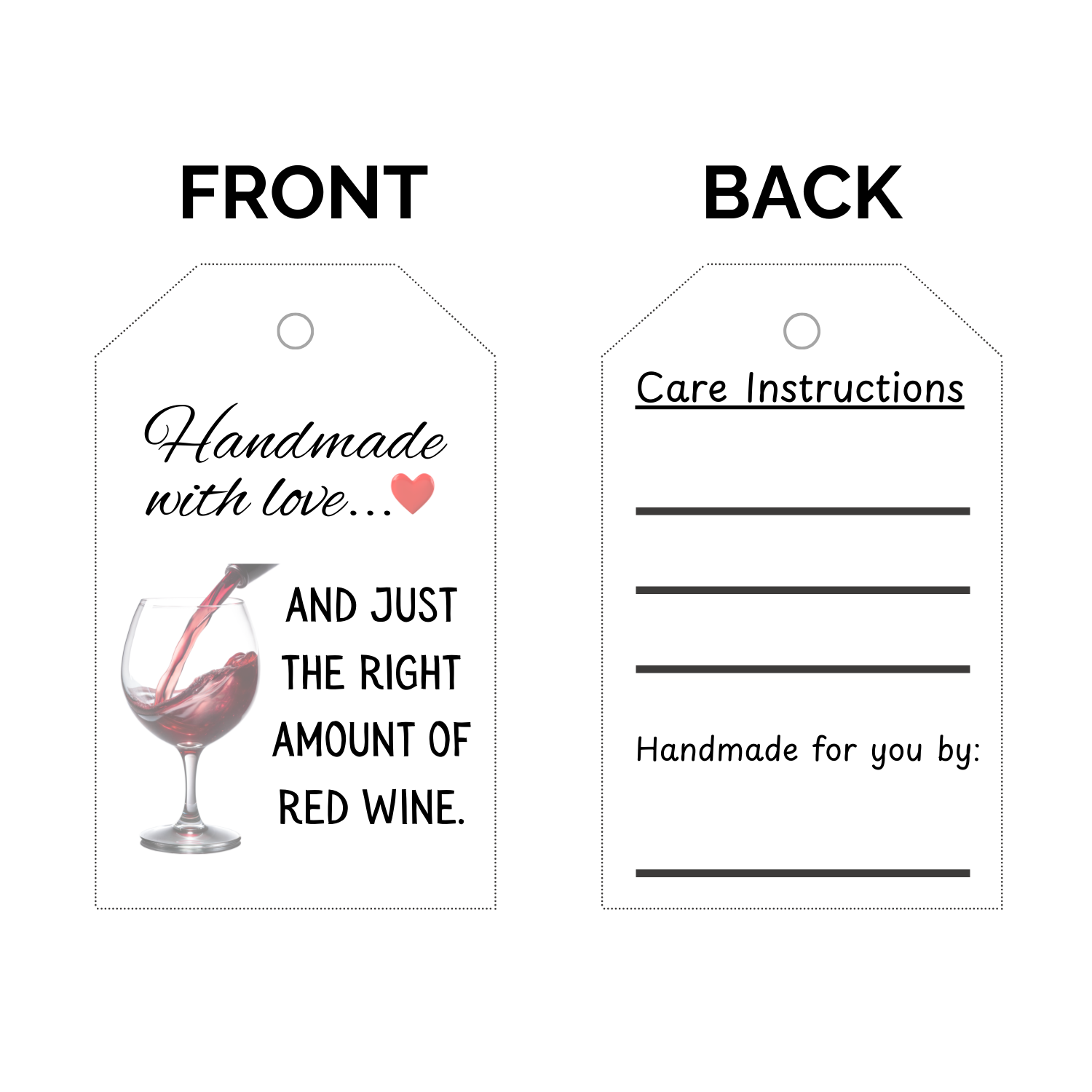 Printable Funny Gift Tags for Wine Lovers - Funny Double Sided Crochet ...