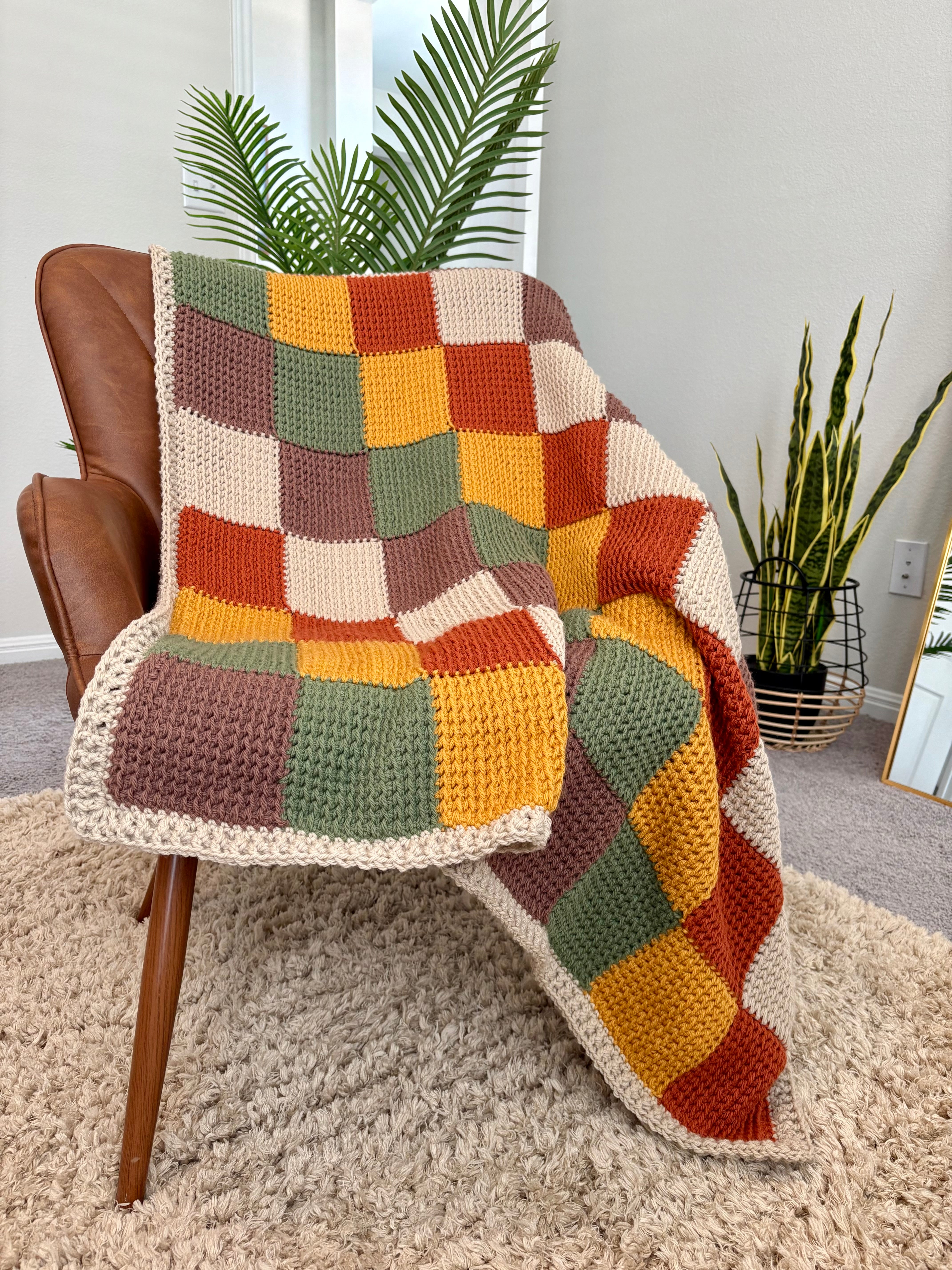 Tunisian Crochet Entrelac Blanket Pattern – I Can Crochet That