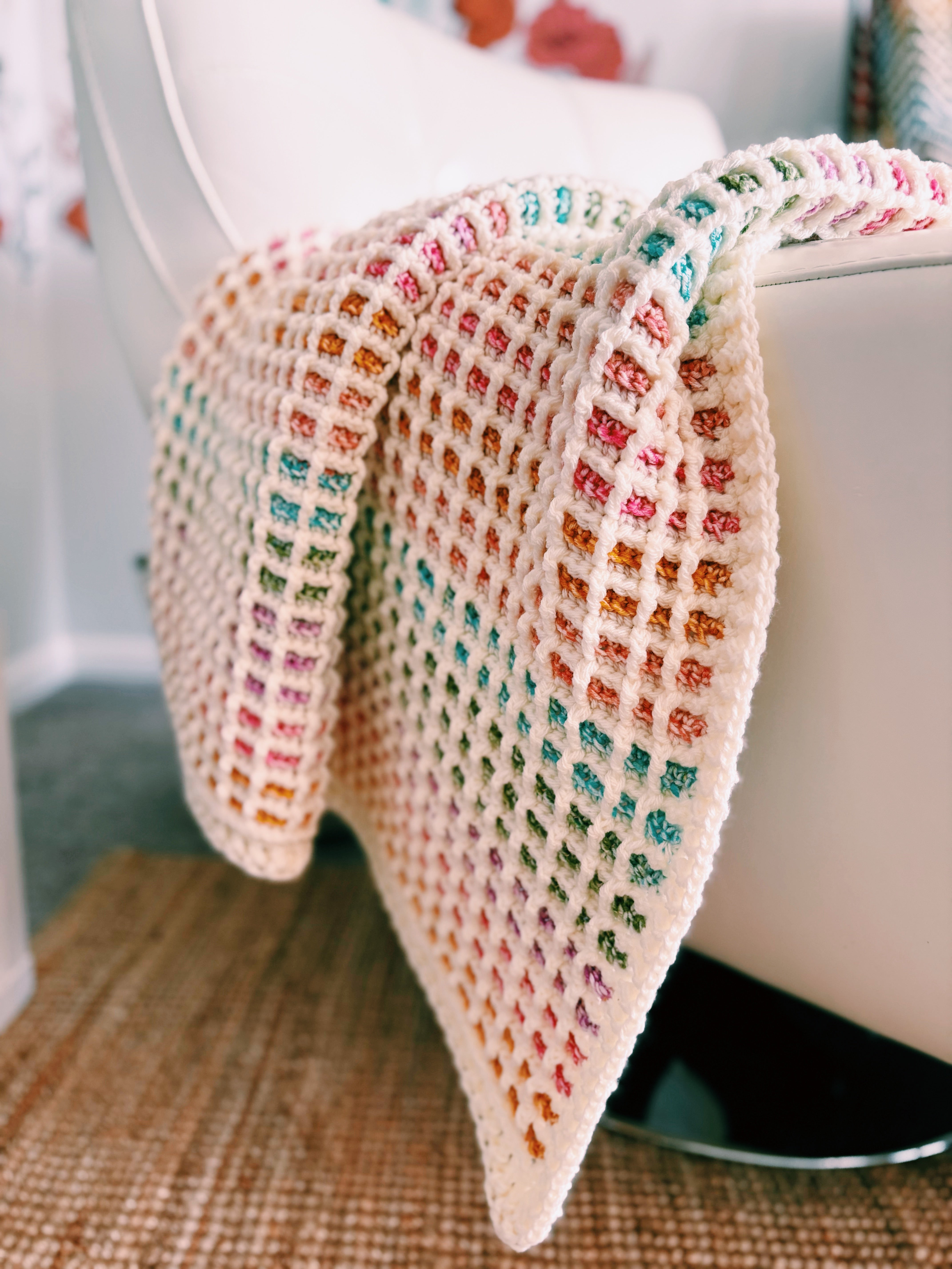 Waffle Stitch Crochet Blanket Pattern – The Emmy – I Can Crochet That